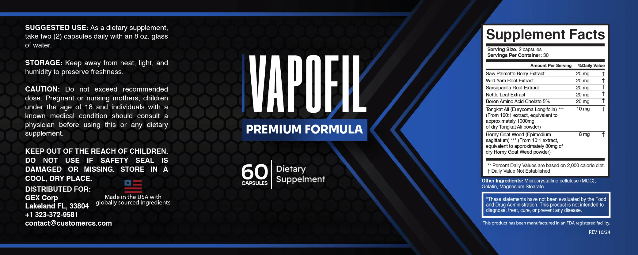 VapoFil | Male Performance Energy and Libido Boost